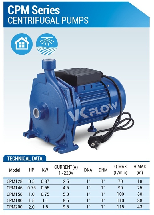 CENTRIFUGAL PUMPS CPM Series - Coowor.com