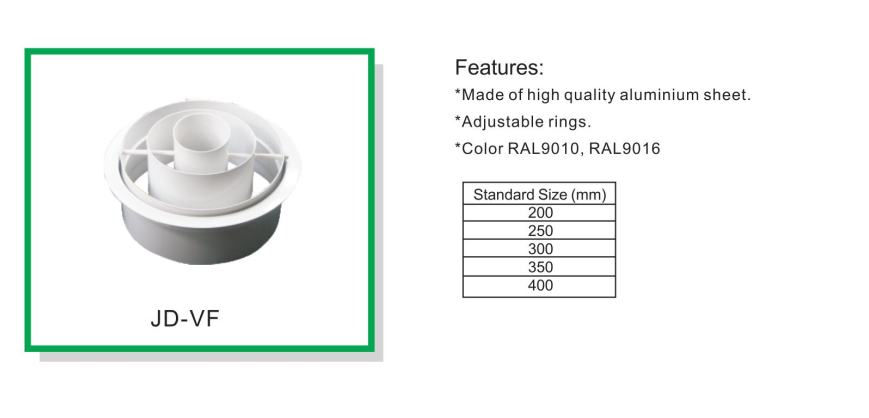 air ceiling ventilation jet ring diffuser jet nozzle ring diffuser aluminum diffuser - Coowor.com