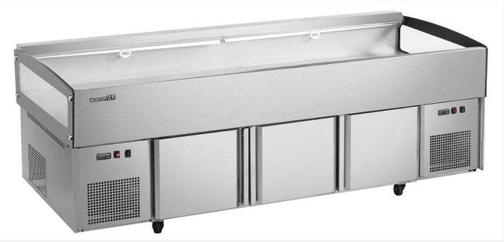 Good Quality Ice Freezer Table For Fish Seafood Butchery Display ...